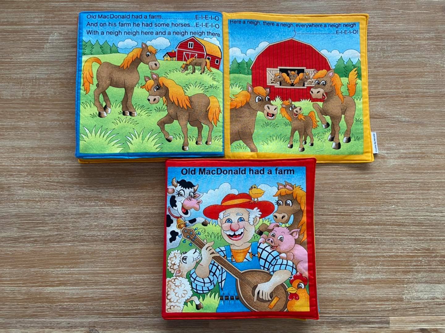 Fabric Book - Old MacDonald had a Farm – Crafts By Nicola